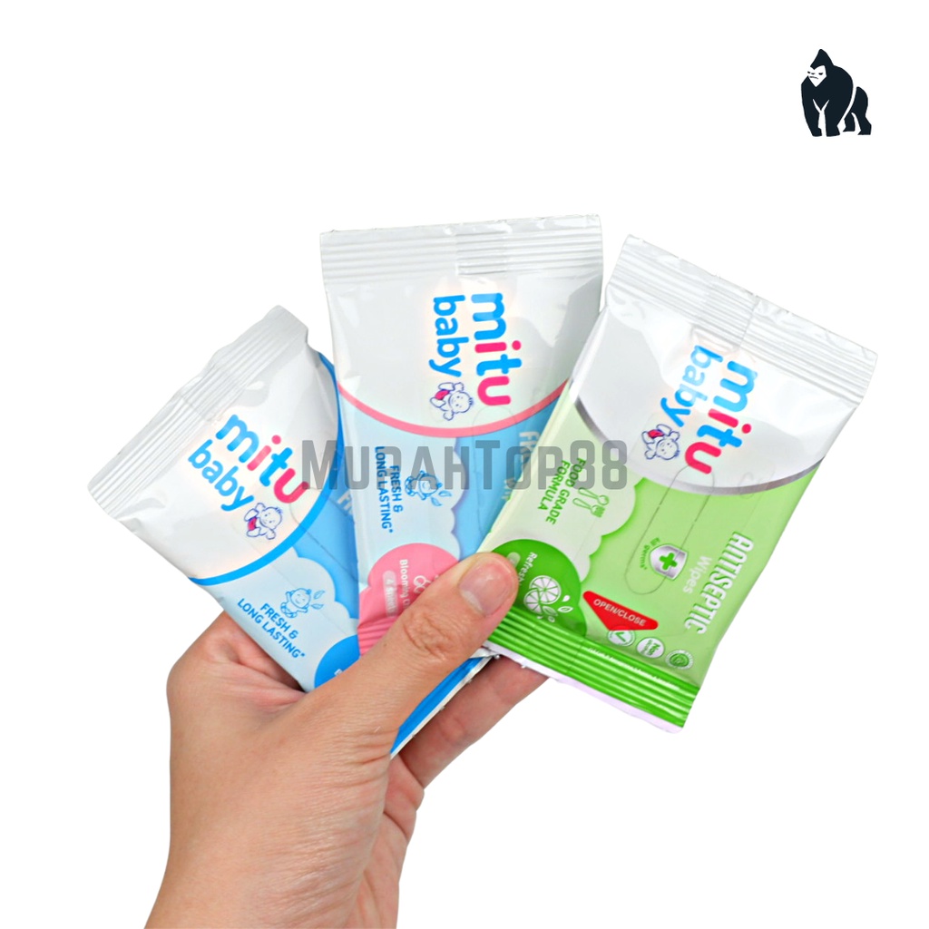 Jual Tissue Basah Mitu Mini Pack isi 4s / Fresh & Clean Baby Wipes ...
