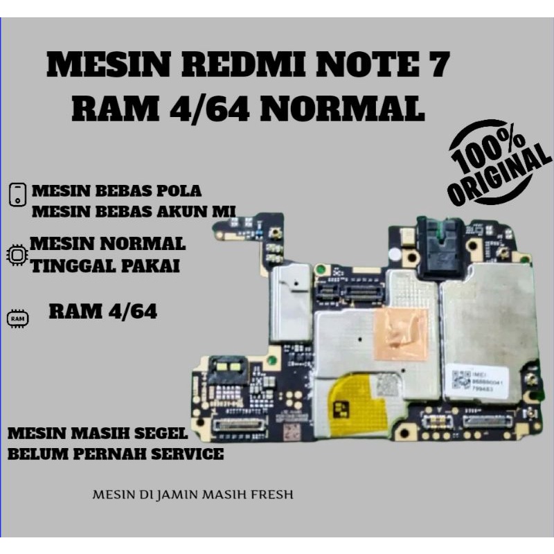 Jual MESIN REDMI NOTE 7 NORMAL RAM 4/64 ORIGINAL | Shopee Indonesia
