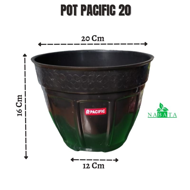 Jual Pot Pacific Hitam U-20 / Pot bunga 20 / pot tanaman | Shopee Indonesia