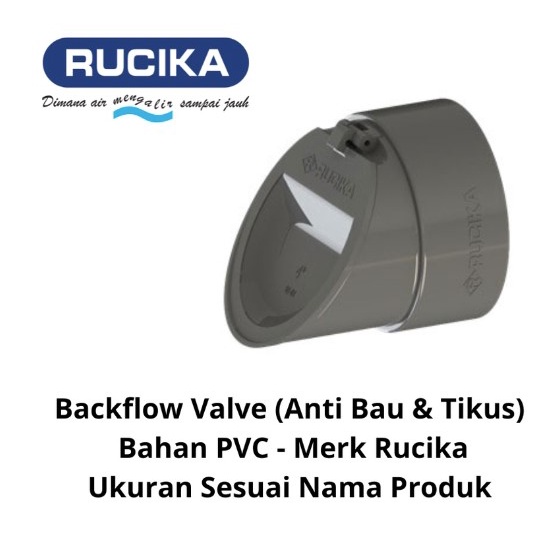 Jual Backflow Valve 3", 4" & 6" inch PVC Rucika | Shopee Indonesia