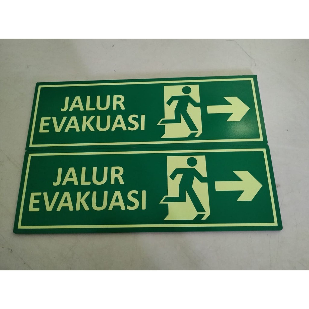Jual Jalur Evakuasi / Exit Sign Akrilik (GLOW IN THE DARK) ukuran - 30 ...