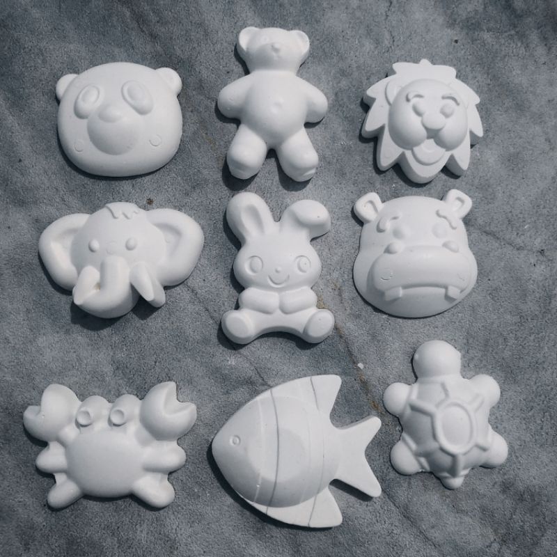 Jual Patung Gypsum lukis | gipsum seri panda lion hippo crab kepiting ...