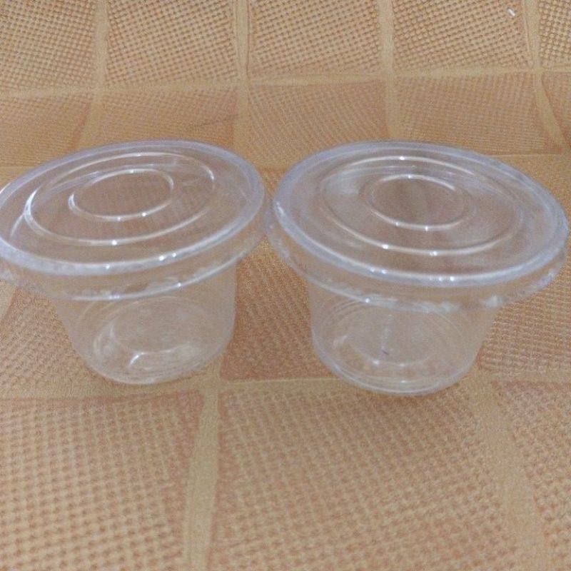 Jual cup pudding kecil bening ukuran 90ml+tutup/cup pudding/cup ice ...