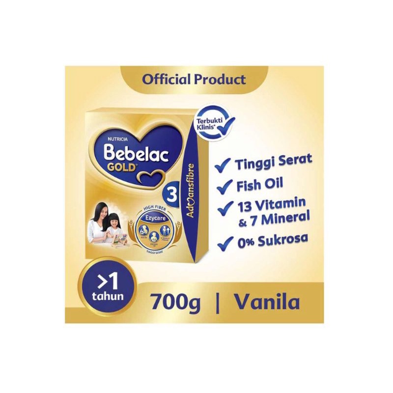 Jual bebelac Gold 3 700 gram vanila / madu untuk anak usia 1-5 Tahun ...
