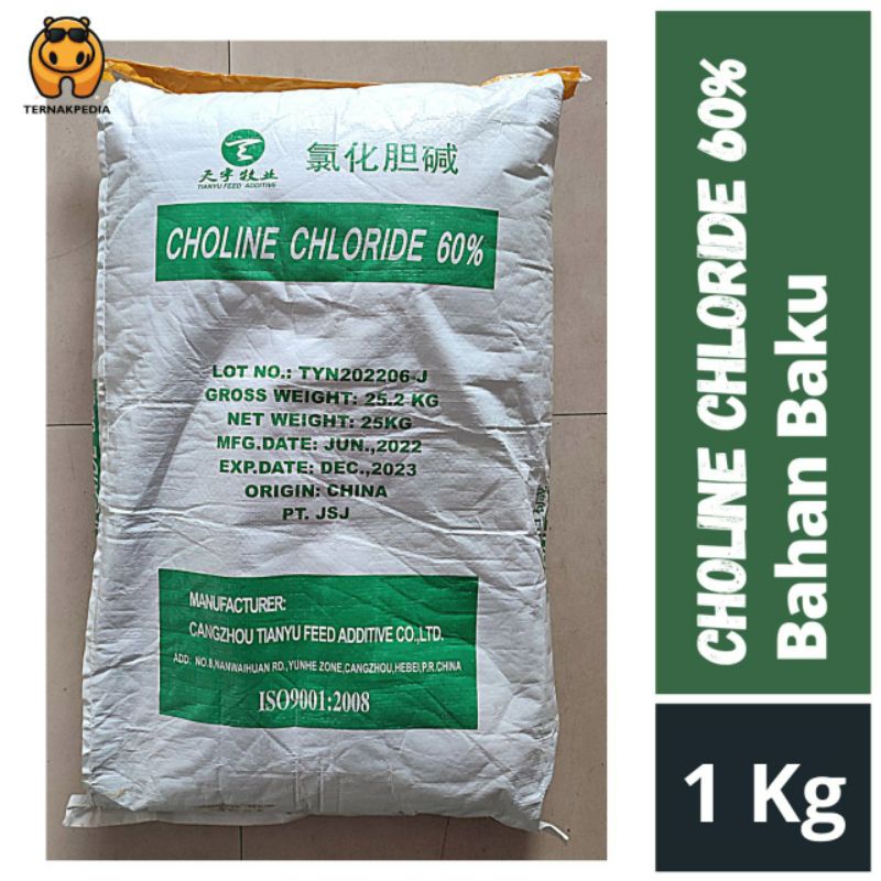 Jual Choline Chloride 60% 1Kg - Choline Chloride 60% Kemasan 1Kg - Bahan Baku Pakan Ternak ...