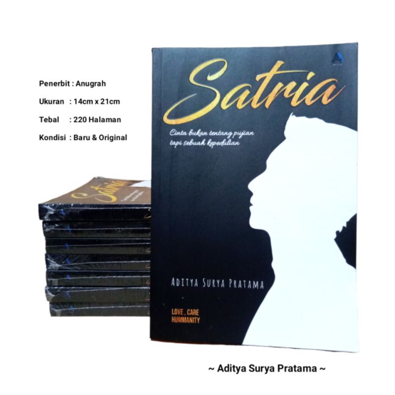 Jual Novel Satria, Cinta bukan tentang pujian tapi sebuah kepedulian ...