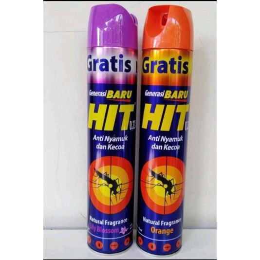 Jual Semprotan Nyamuk HIT Lily Blossom Dan Orange 600ml+75ml | Shopee ...