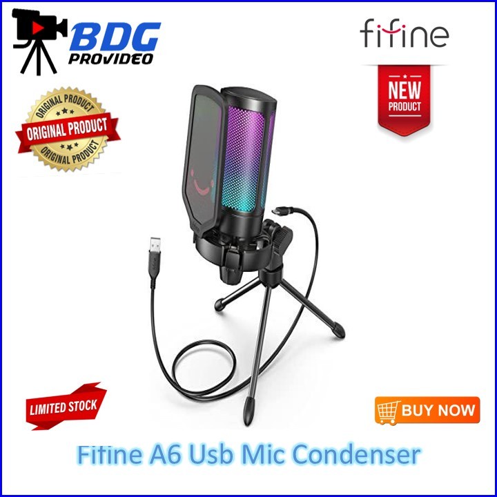 Jual Fifine A6 Ampligame USB Microphone | Shopee Indonesia