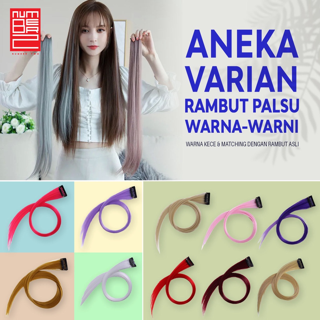 Jual Rambut palsu wig halus hair clip highlight yang panjang jepit ...