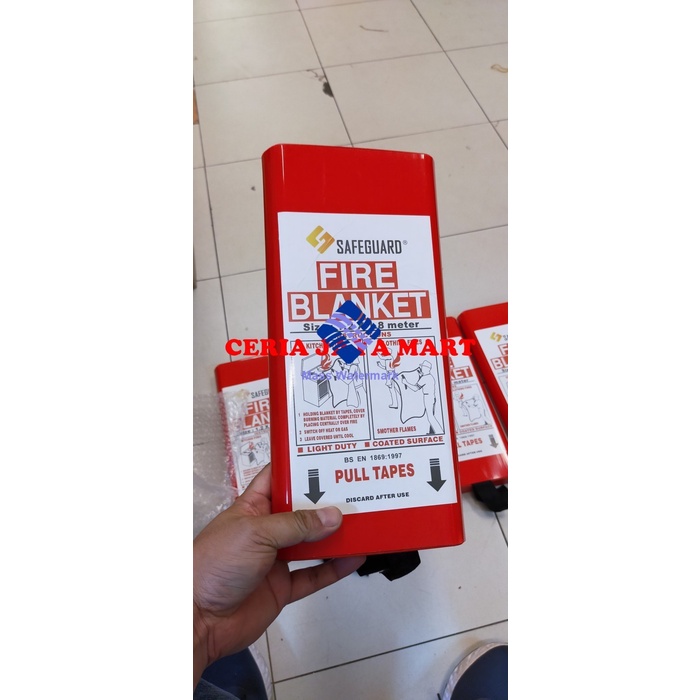 Jual Selimut api pemadam api murah 1.2 mtr x 1,8 mtr fire blanket | Shopee Indonesia