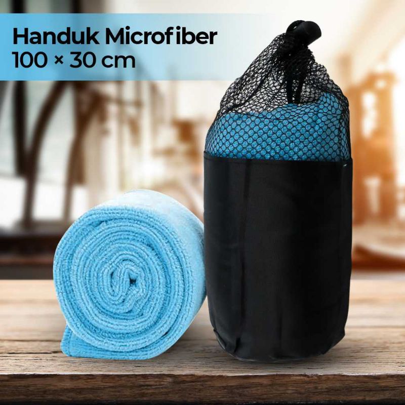 Jual Handuk Microfiber Quick Dry 100x30cm with Storage Bag - W-580 ...