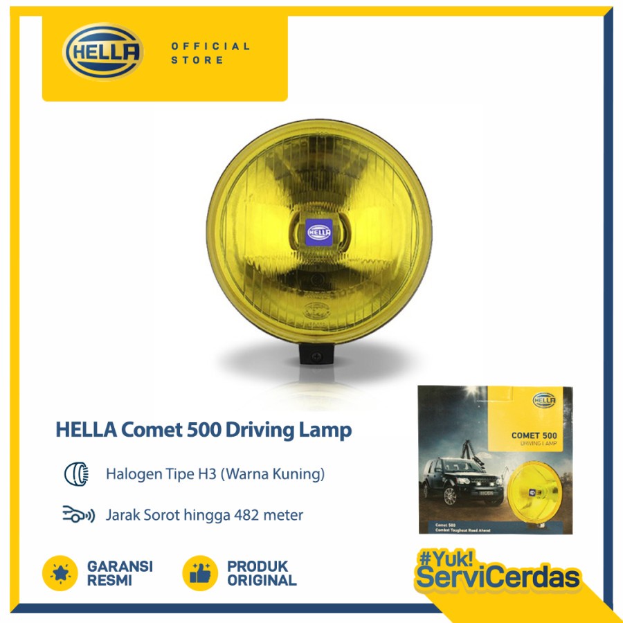 Jual HELLA Lampu Jauh Fog Lamp Comet 500 Yellow / Kuning - Aksesoris Mobil Lampu Mobil Premium ...
