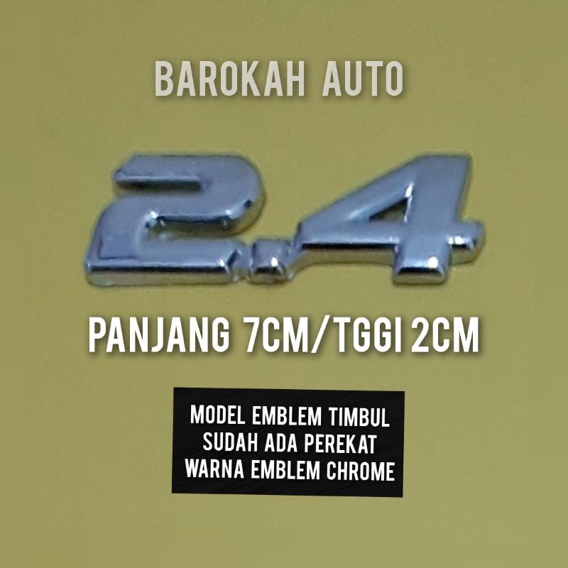 Jual logo mobil emblem 2.4 chrome | Shopee Indonesia