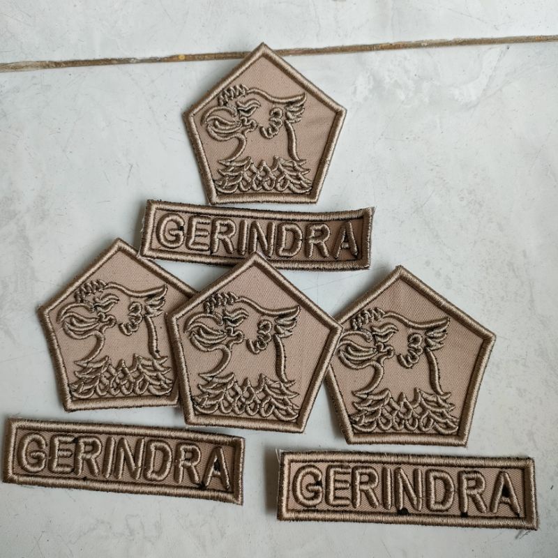Jual logo Gerindra timbul satu set warna coklat | Shopee Indonesia