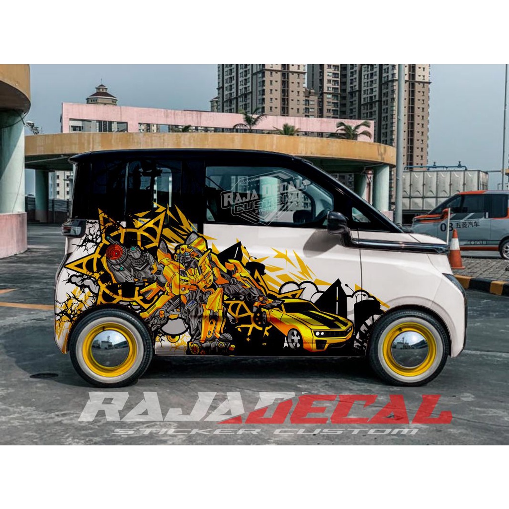 Jual Decal Sticker Striping Mobil Wuling Air EV Motif Design Bumblebee ...