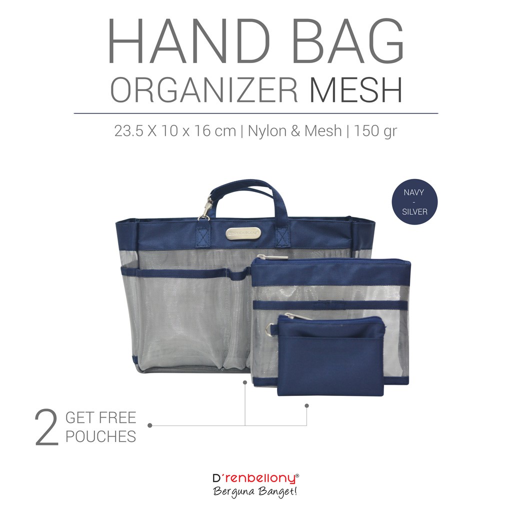 Jual Hand Bag Organizer Mesh | Dalaman Tas Organizer Jala Ringan by ...