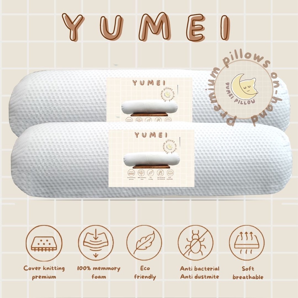 Jual Paket 2 Guling Tidur Hotel Premium Memory Foam Empuk Yumei 85x25 ...