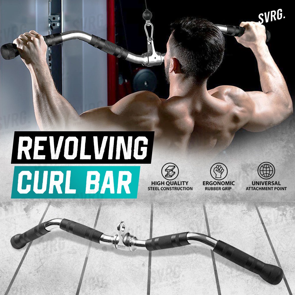Jual SVRG. Revolving Curl Bar – Handle Bars – Lat Bar Pulldown - Pull ...
