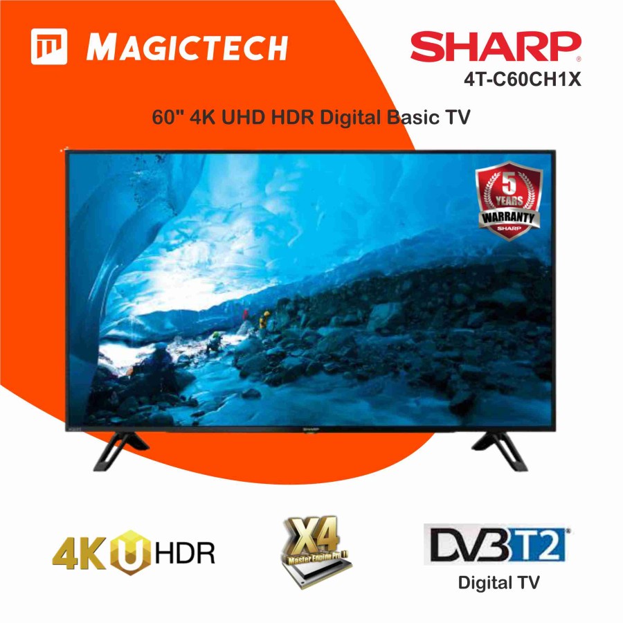 Jual TV LED SHARP 60 INCH (60") 4T-C60CH1X / C60CH1 4K UHD BASIC ...