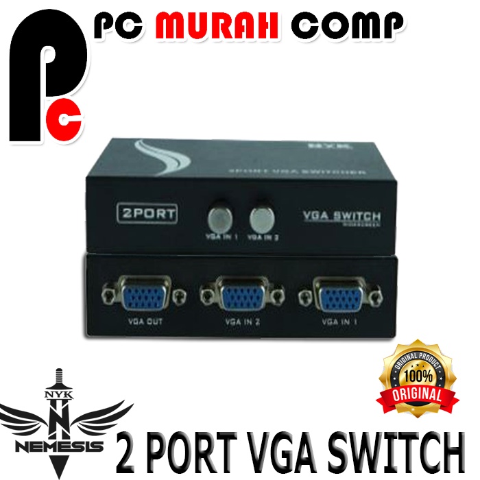Jual VGA SWITCH 2 port HD 1920 X 1440 | Shopee Indonesia