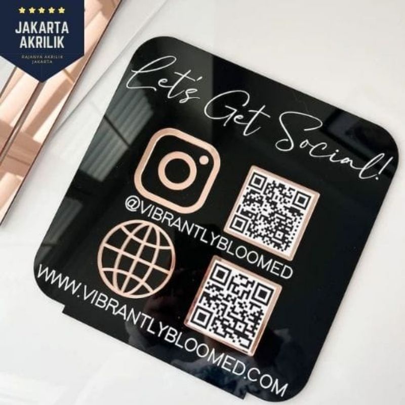 Jual Qr Code Sign Akrilik Plakat Meja Aesthetic | Shopee Indonesia