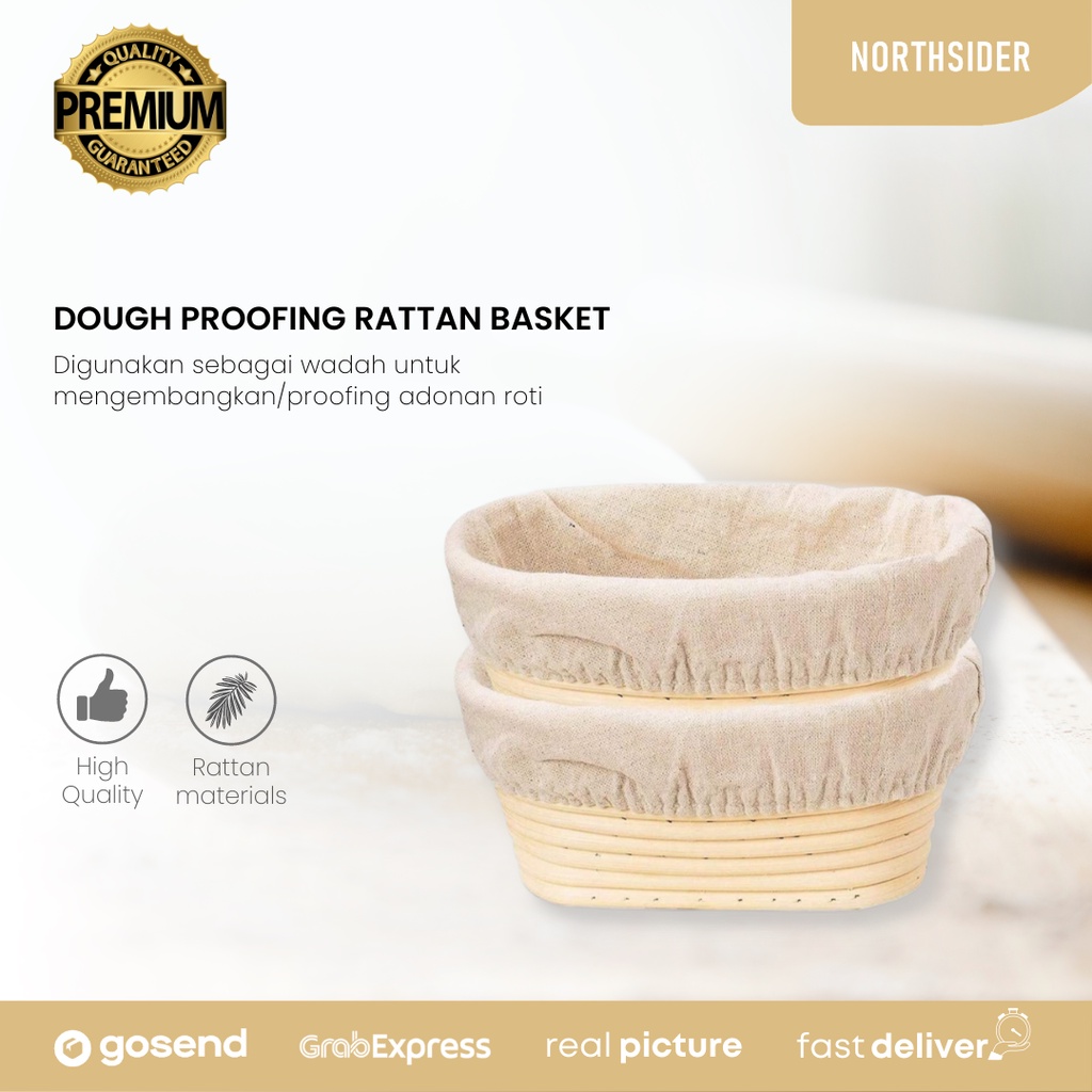 Jual Banneton roti oval rotan | rattan basket proofing dough | Shopee ...