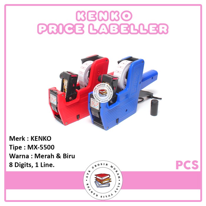 Jual Jilid Alat Label Harga / Price Labeller Kenko Mx-5500 (8 Digits 1 ...