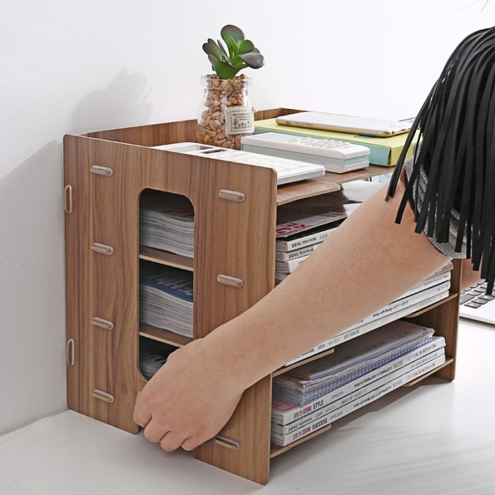 Jual Box File Rak Buku Laci Kantor Minimalis Tempat Box File Atas Meja ...