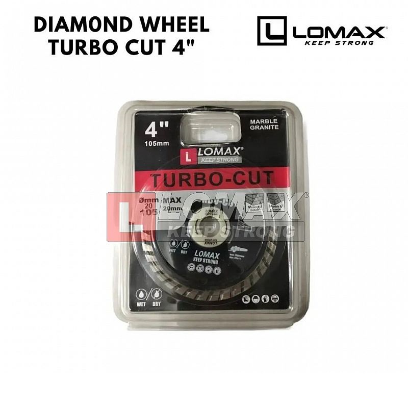 Jual LOMAX DIAMOND WHEEL TURBO CUT 4 INCH | Shopee Indonesia