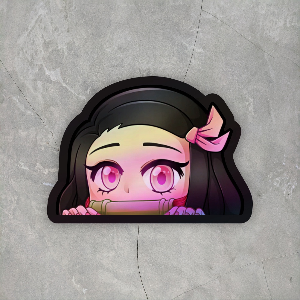 Jual Sticker Anime Hologram Nezuko Sticker case hp & laptop ukuran 7 cm ...