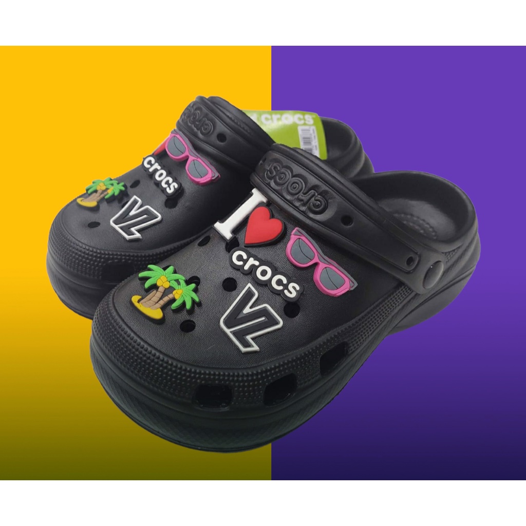 Jual Sandal Wanita Slip On Baim Fuji Viral Jibbitz Sandal CROCS Cewek ...