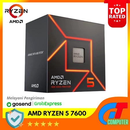 Jual Processor AMD Ryzen 5 7600 Box 6 Core 12 Thread Up to 5.1 Ghz ...