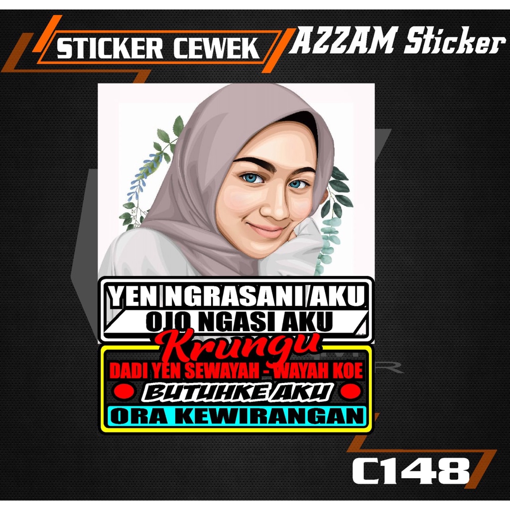 Jual Stiker KATA KATA YEN NGRASANI decal cewek vektor mobil TRUCK ...