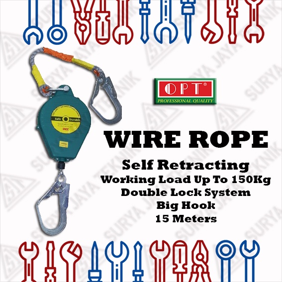 Jual Self Retracting Lifeline Big/Small Hook 5m 10m 15m | Shopee Indonesia