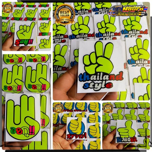 Jual COD stiker cutting thailand siip thailook MOTHAI JEMPOL THAILOOK ...