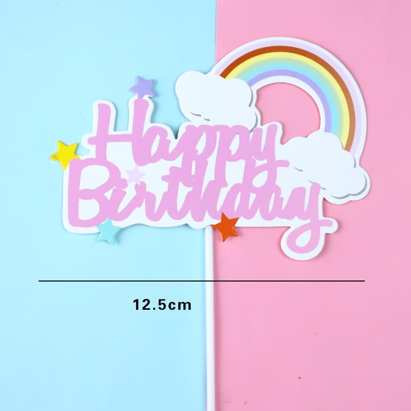 Jual topper awan / topper happy brithday kertas | Shopee Indonesia