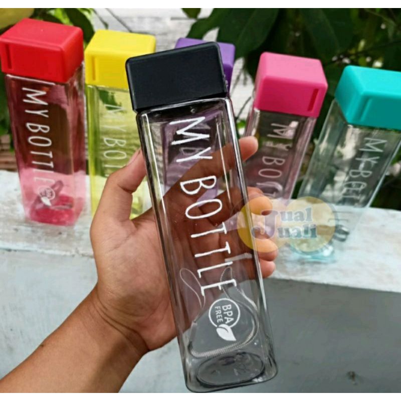 Jual MYBOTTLE KOTAK/BOTOL MINUM PLASTIK/BOTOL MINUM PLASTIK 500ML ...