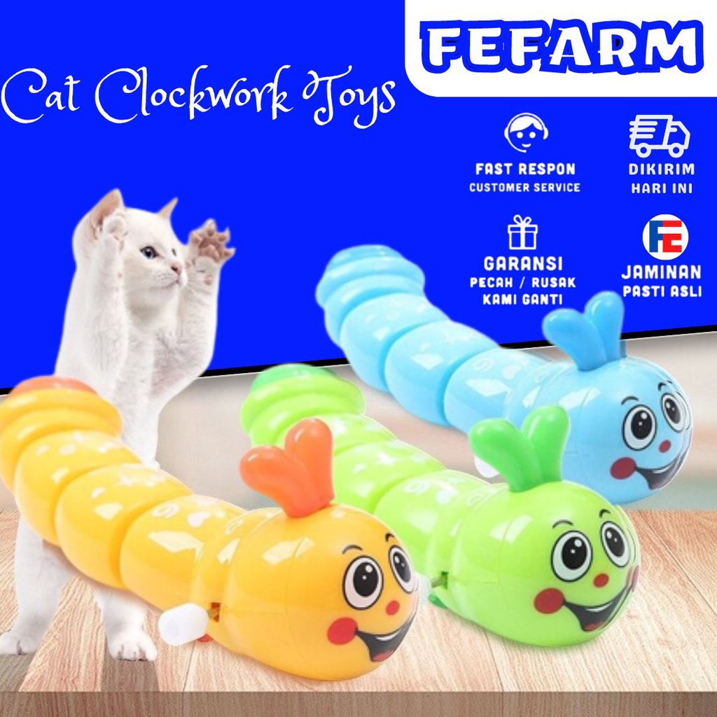 Jual Cat Toys Kucing Ulat Putar Bergerak Berjalan Mainan Ulat Gerak ...