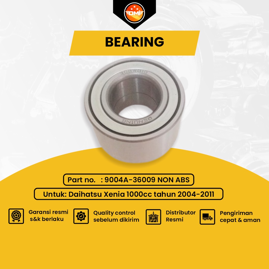 Jual Bearing Roda Laher Roda Depan Daihatsu Xenia - 9004A-36009 NON ABS ...