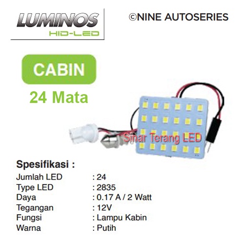 Jual Lampu Cabin Kabin Plafon Mobil LED Luminos 6 Mata 12 Mata 16 Mata ...