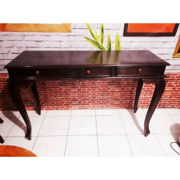 Jual meja konsul kayu jati meja konsul laci | Shopee Indonesia