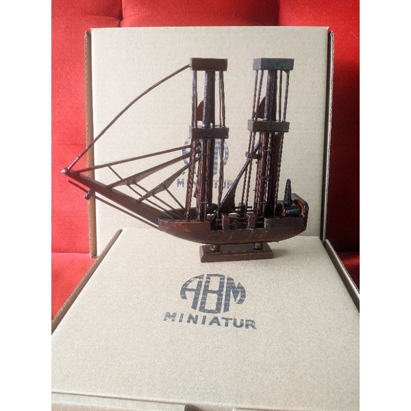Jual Miniatur kapal layar dengan box ukuran 25 cm | Shopee Indonesia