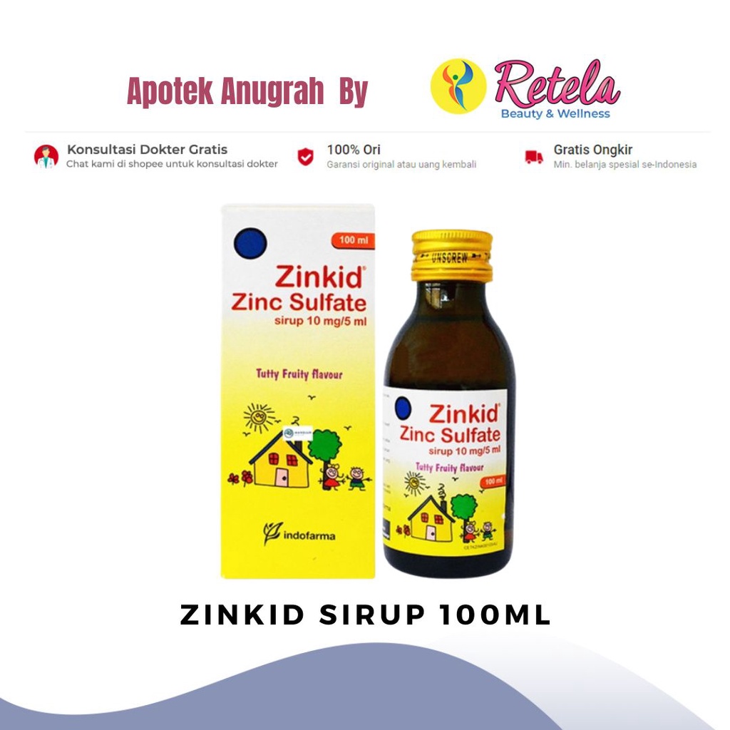 Jual ZINKID SYR 10MG/5ML SYRUP 100ML | Shopee Indonesia