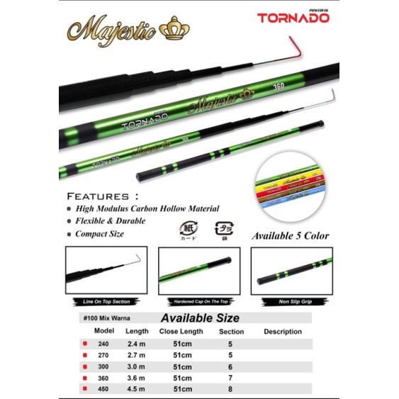 Jual tegeg tornado majestic ruas pendek 51cm | Shopee Indonesia