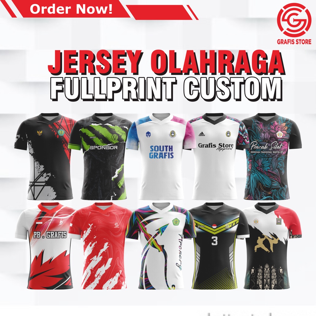 Jual Baju olahraga printing kain jersey cocok semua aktifitas outdoor ...