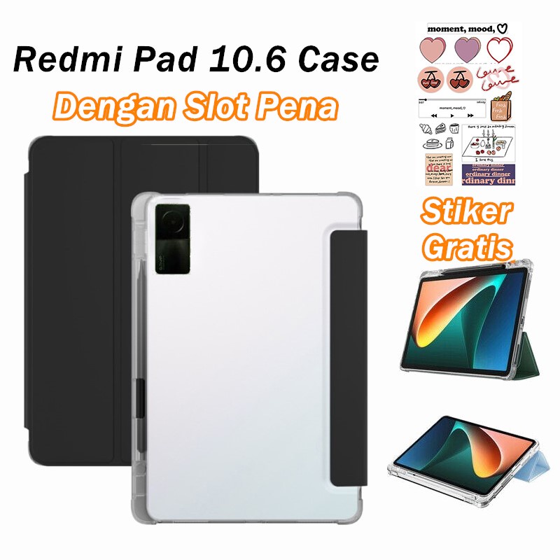 Jual RedMi Pad 10.6 Case With Pen Slot Magnetic Protective Case RedMi ...