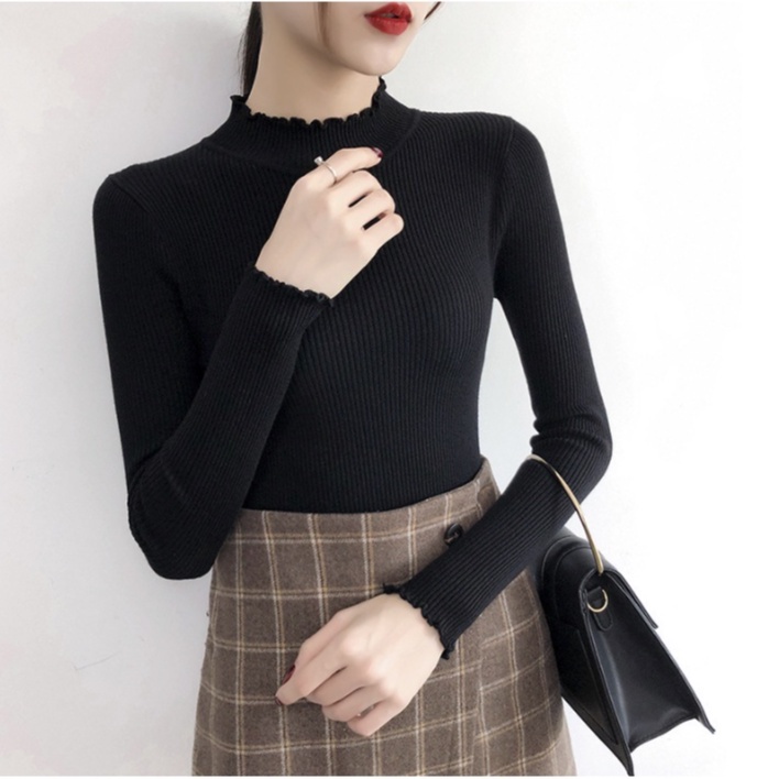 Jual DAISY CURLY SWEETER RAJUT TURTLENECK KRIWIL/ INNER RAJUT DAISY ...