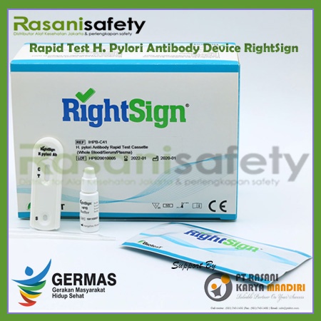 Jual Alat Test Kit Hpylori 4ntibody Device Akurat Merk Right Sign Isi ...