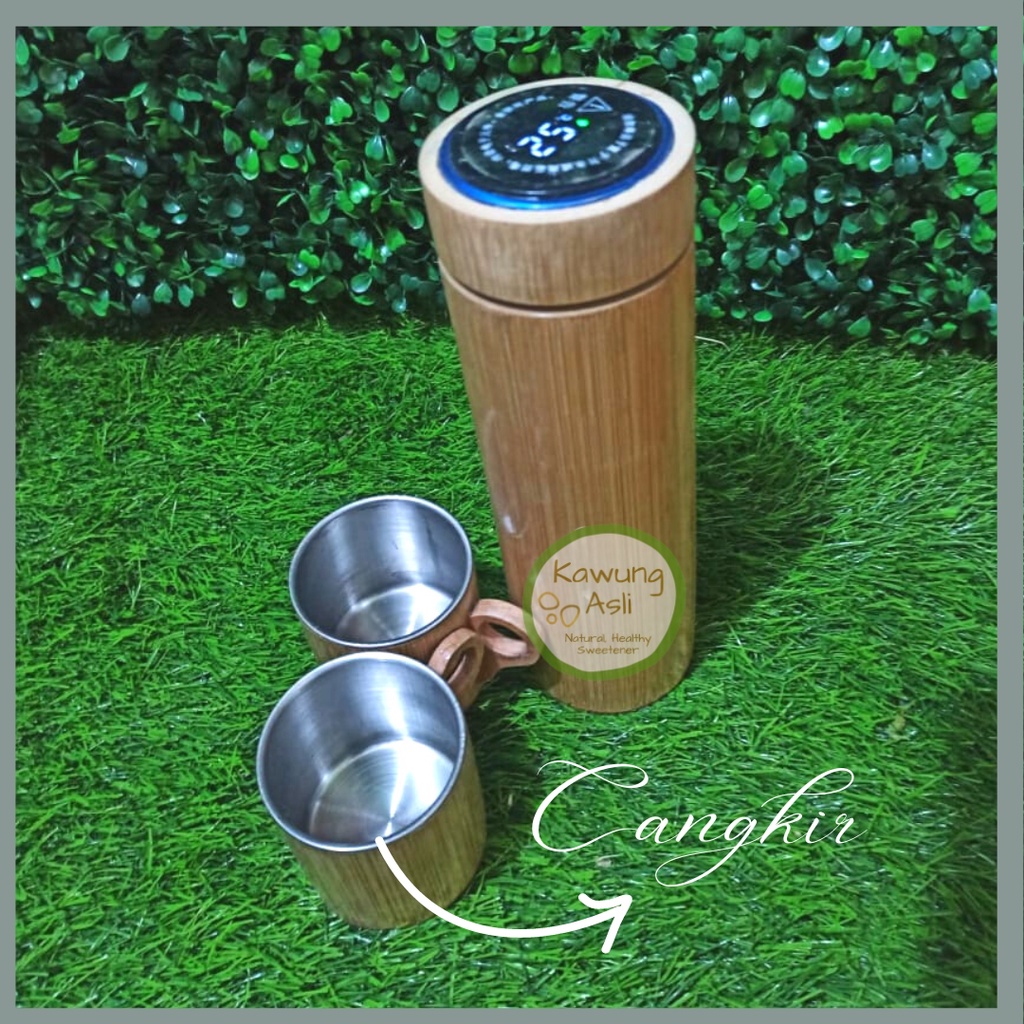 Jual Botol Minum Tumbler Termos Kopi Bambu Bamboo Stainless dengan ...