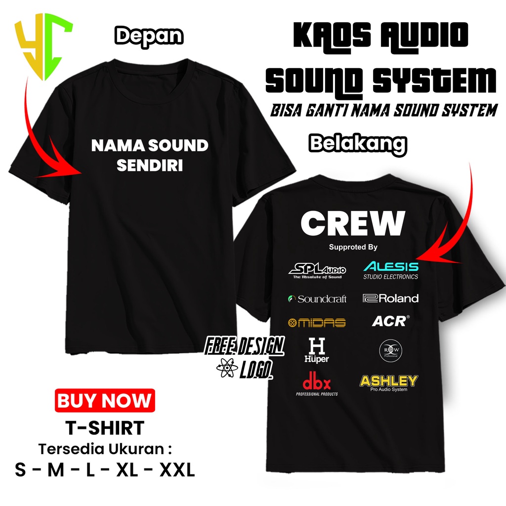 Jual KAOS CREW AUDIO KAOS CREW SOUND SYSTEM DESAIN SENDIRI KAOS AUDIO ...